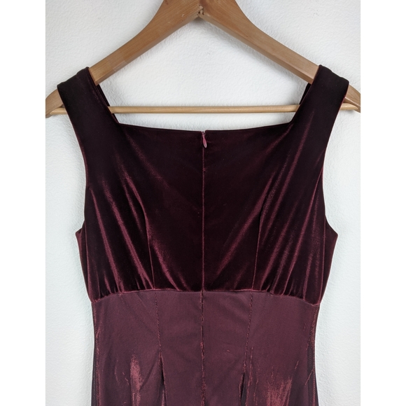 Simco Formalwear | Dresses | Vintage 9s Simco Burgundy Velvet Midi ...